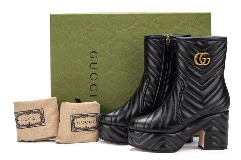 Gucci Marmont Boots Black BNIB For Sale at 1stDibs