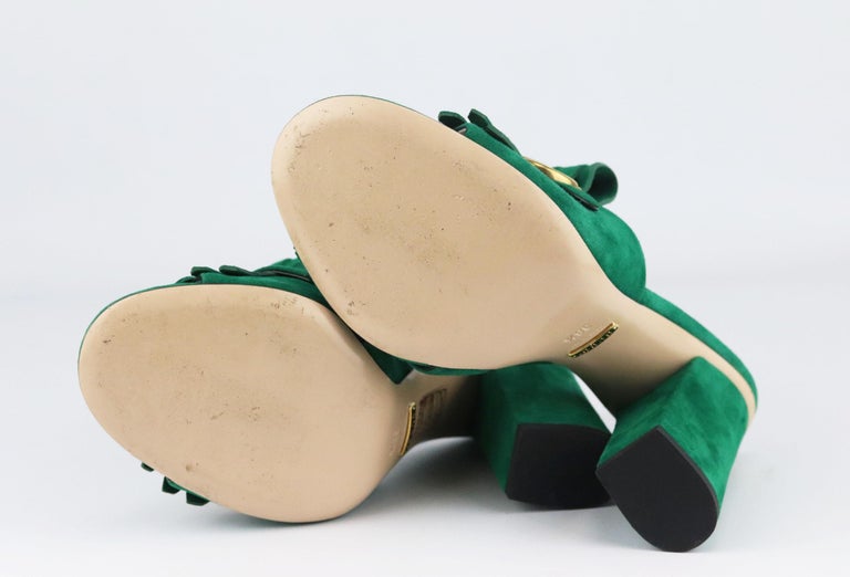 Gucci Marmont Fringed Suede Mules at 1stDibs