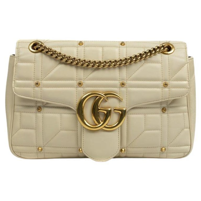 GUCCI, Marmont Large in beige leather For Sale at 1stDibs