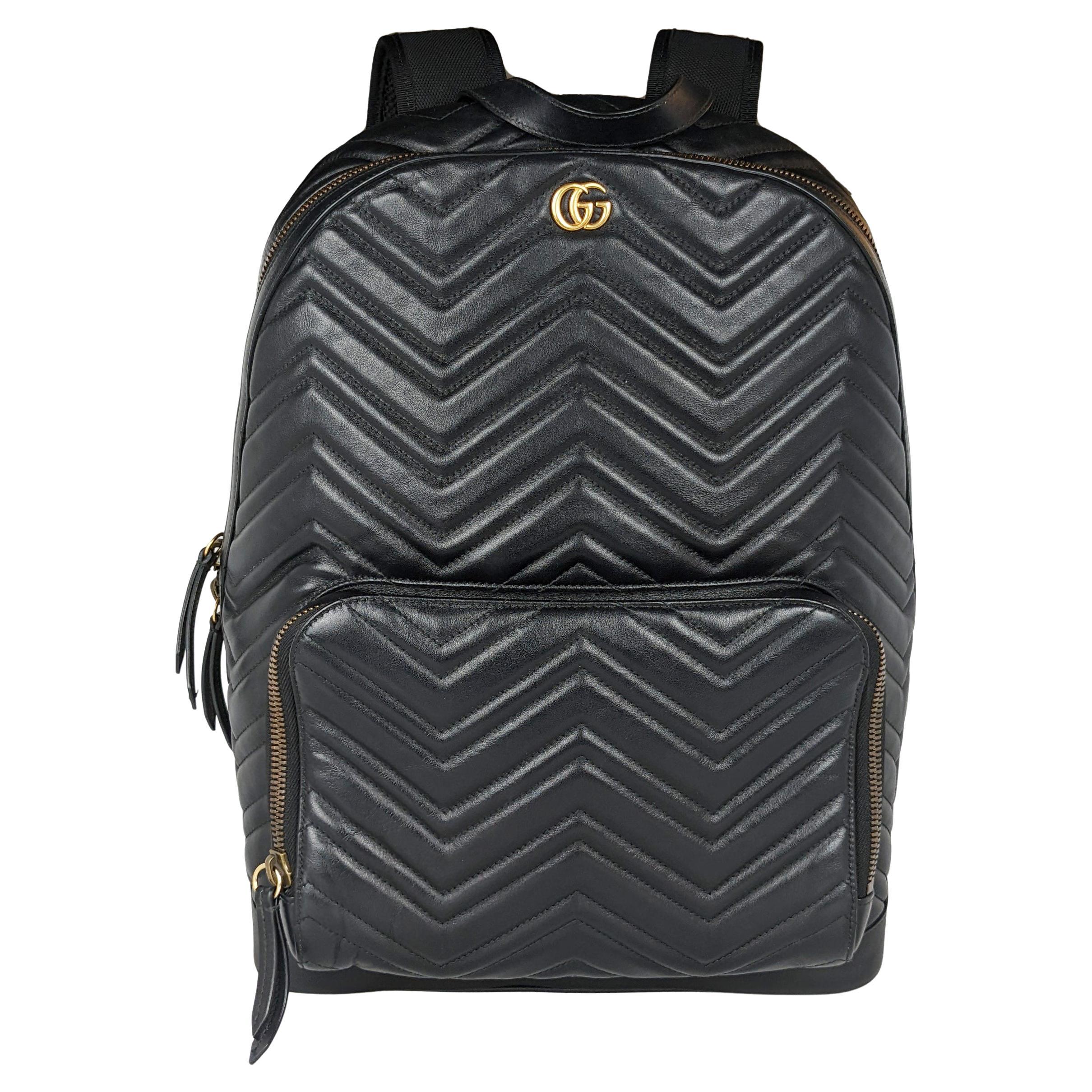 Gucci Marmont Leather Medium Backpack at 1stDibs