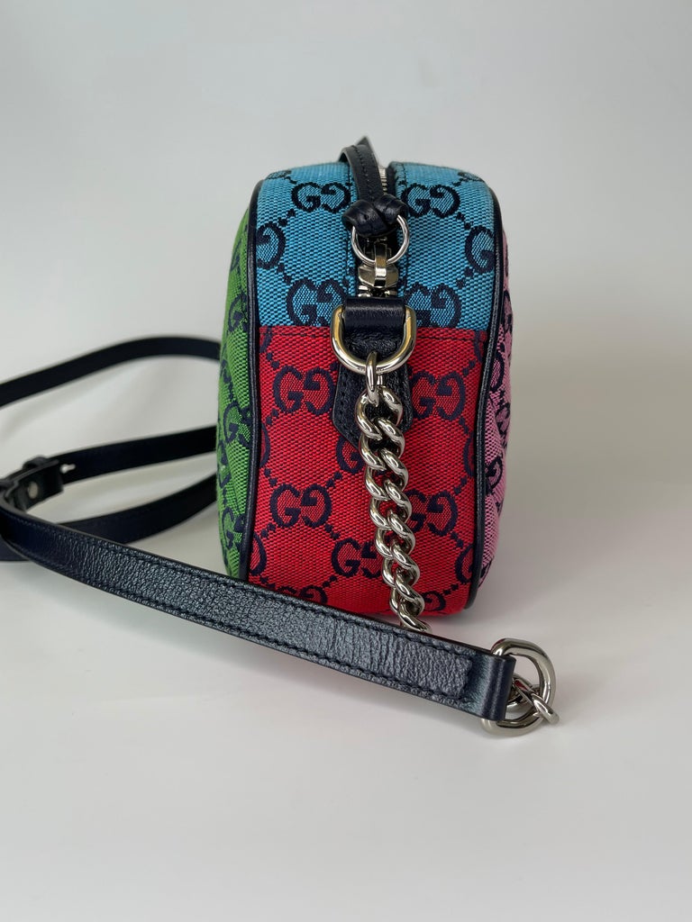 Gucci Marmont Multicolour Small Camera Bag (447632) For Sale at 1stDibs