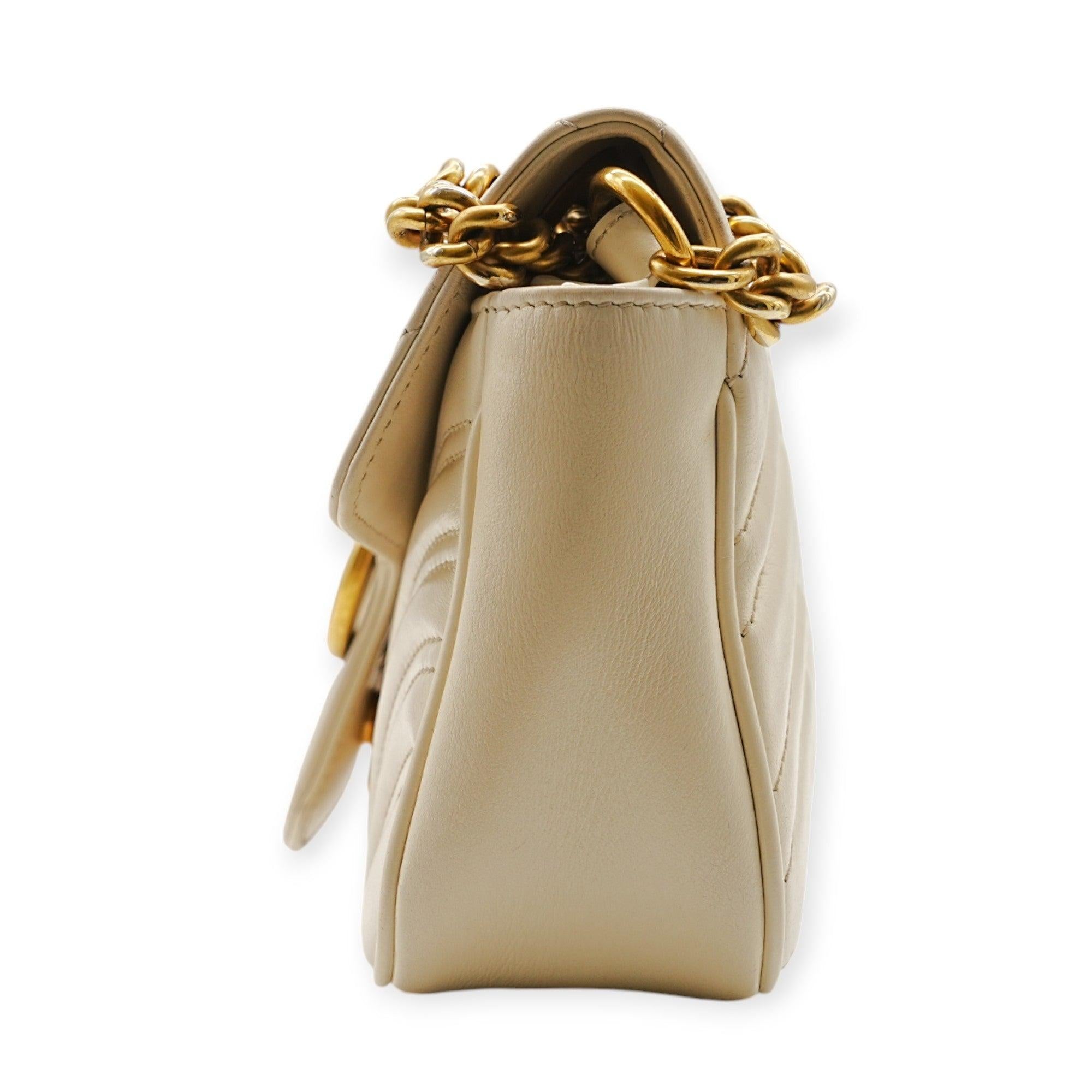 Gucci Marmont White Small Shoulder Bag - '10s at 1stDibs