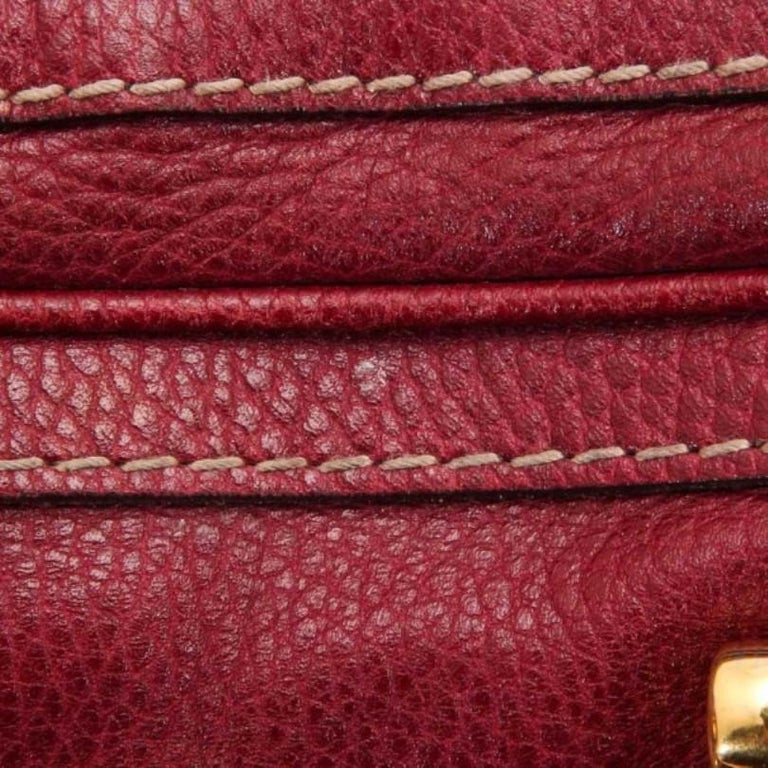 Gucci Maroon Leather Aviatrix Medium Boston Satchel For Sale at 1stDibs