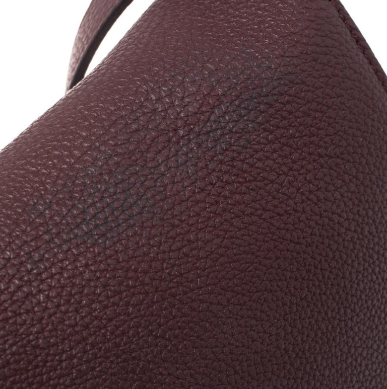 Gucci Maroon Soft Pebbled Leather Jackie Flap Shoulder Bag For Sale at ...