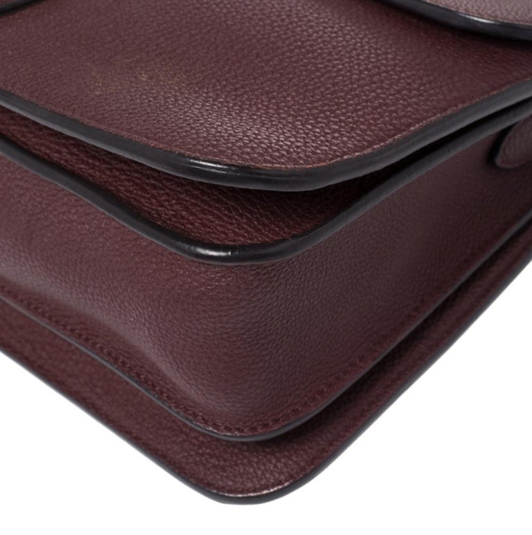 Gucci Maroon Soft Pebbled Leather Jackie Flap Shoulder Bag For Sale at ...