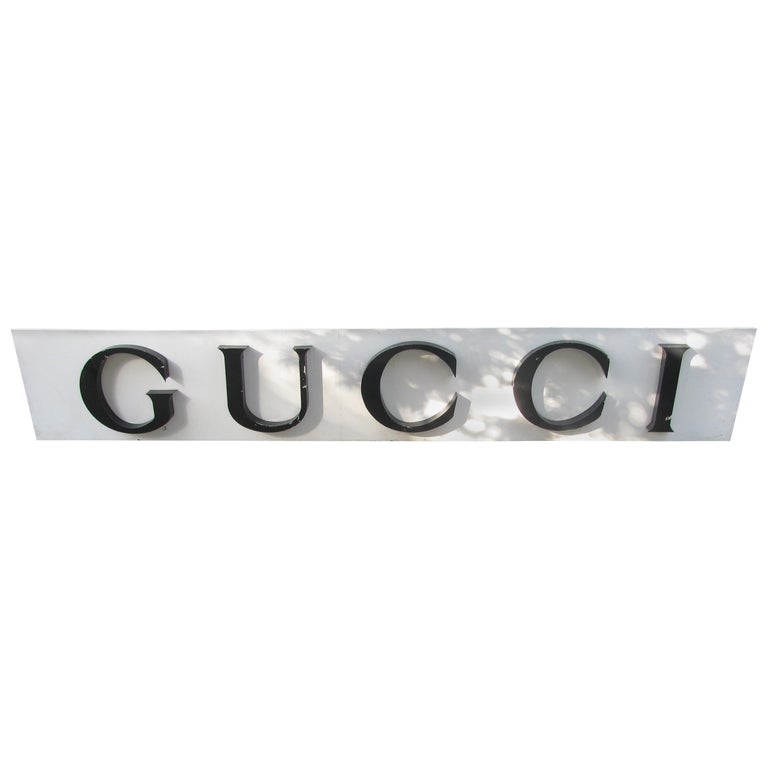 Gucci Marquee Store Sign from a New York Building For Sale at 1stDibs