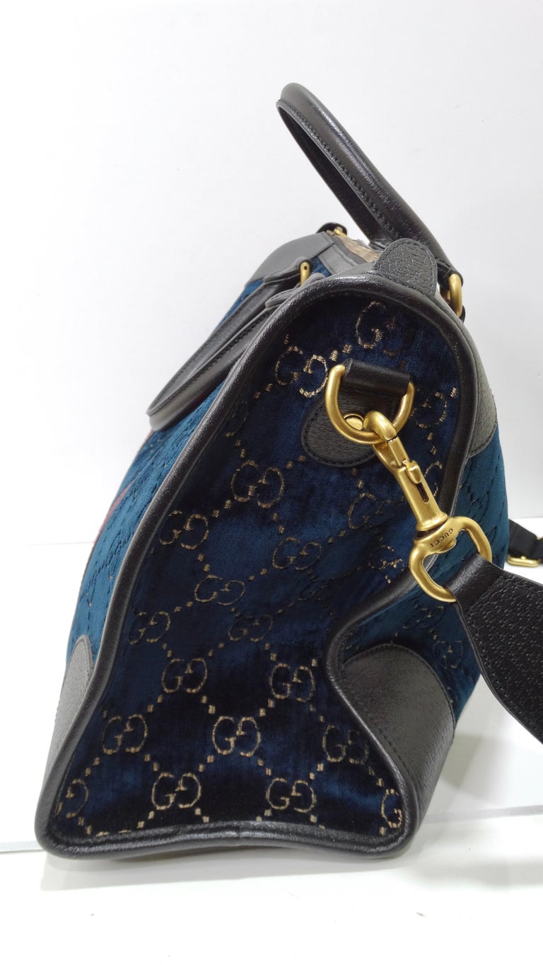 Gucci Medium GG Velvet Duffle Bag For Sale at 1stDibs