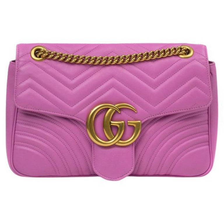 GUCCI, Medium Marmont Réédition 2016 in pink leather For Sale at 1stDibs