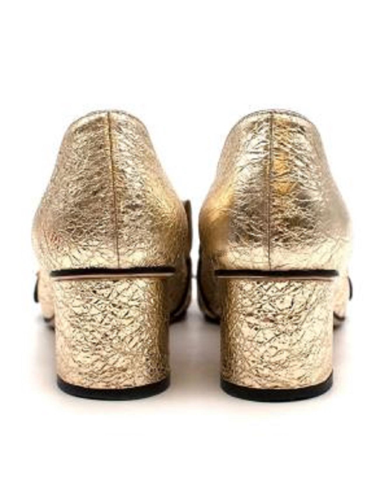Gucci Metallic GG Marmont Heels at 1stDibs