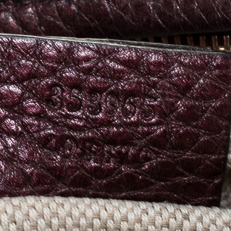 Gucci Metallic Maroon Leather Mini Soho Disco Chain Crossbody Bag For ...