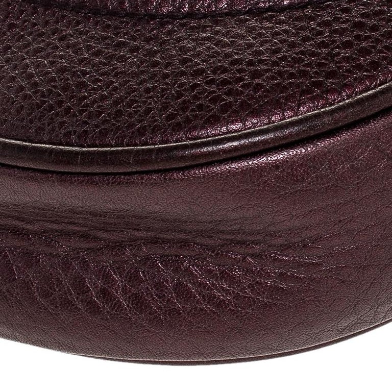 Gucci Metallic Maroon Leather Mini Soho Disco Chain Crossbody Bag For ...