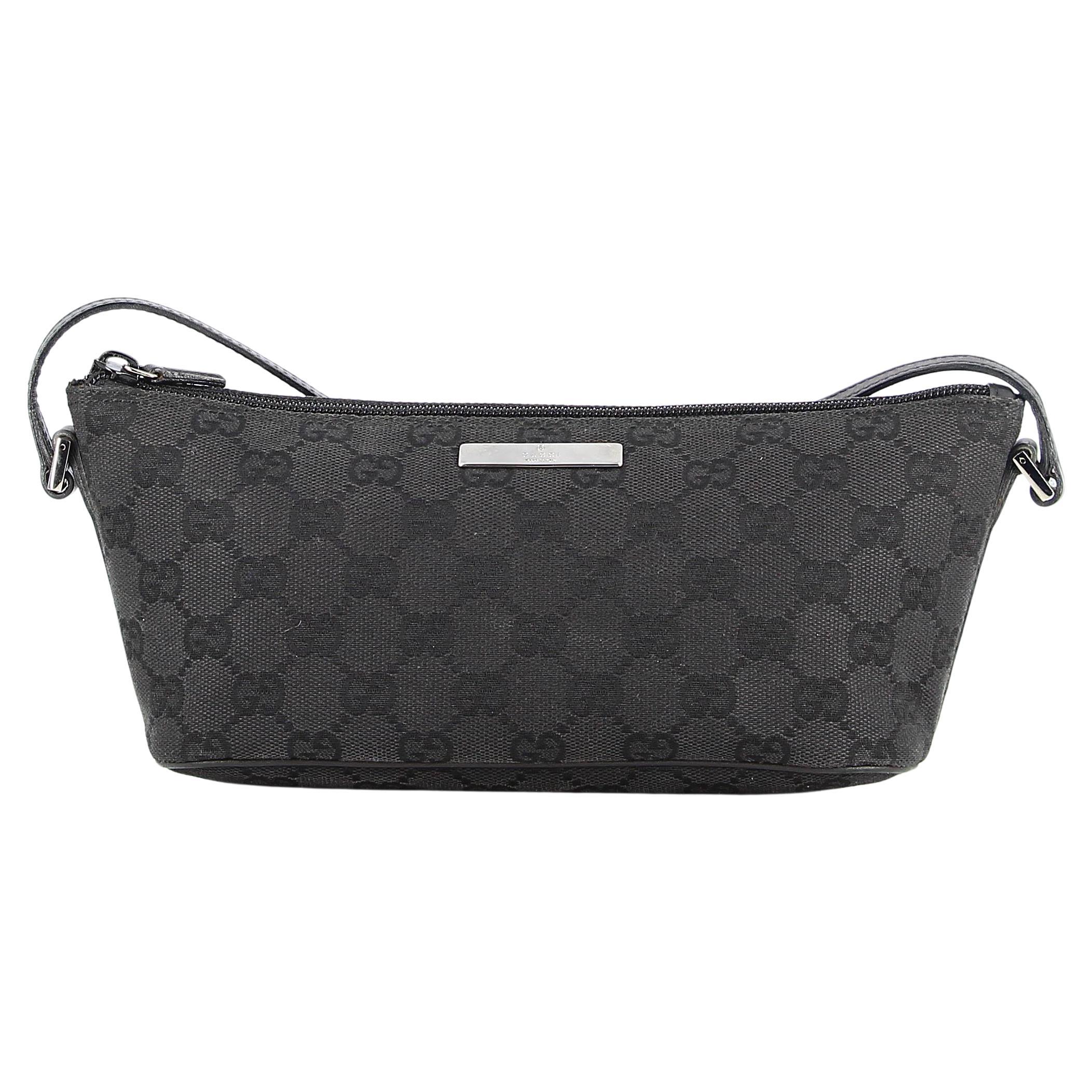 Gucci Mini Bag in Black Monogram Jean For Sale at 1stDibs