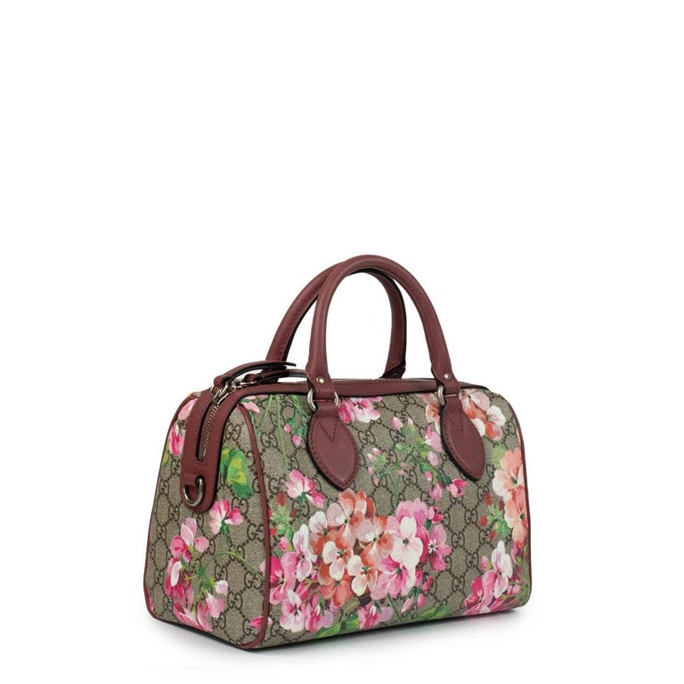 GUCCI, Mini Boston in pink canvas at 1stDibs