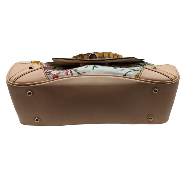 Gucci Mini Flora Bamboo Handle Bag For Sale at 1stDibs