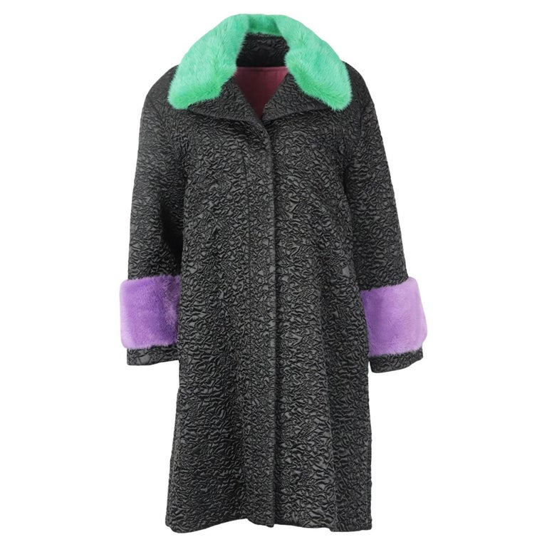 Gucci Mink Fur Trimmed Quilted Shell Coat It 46 Uk 14 at 1stDibs