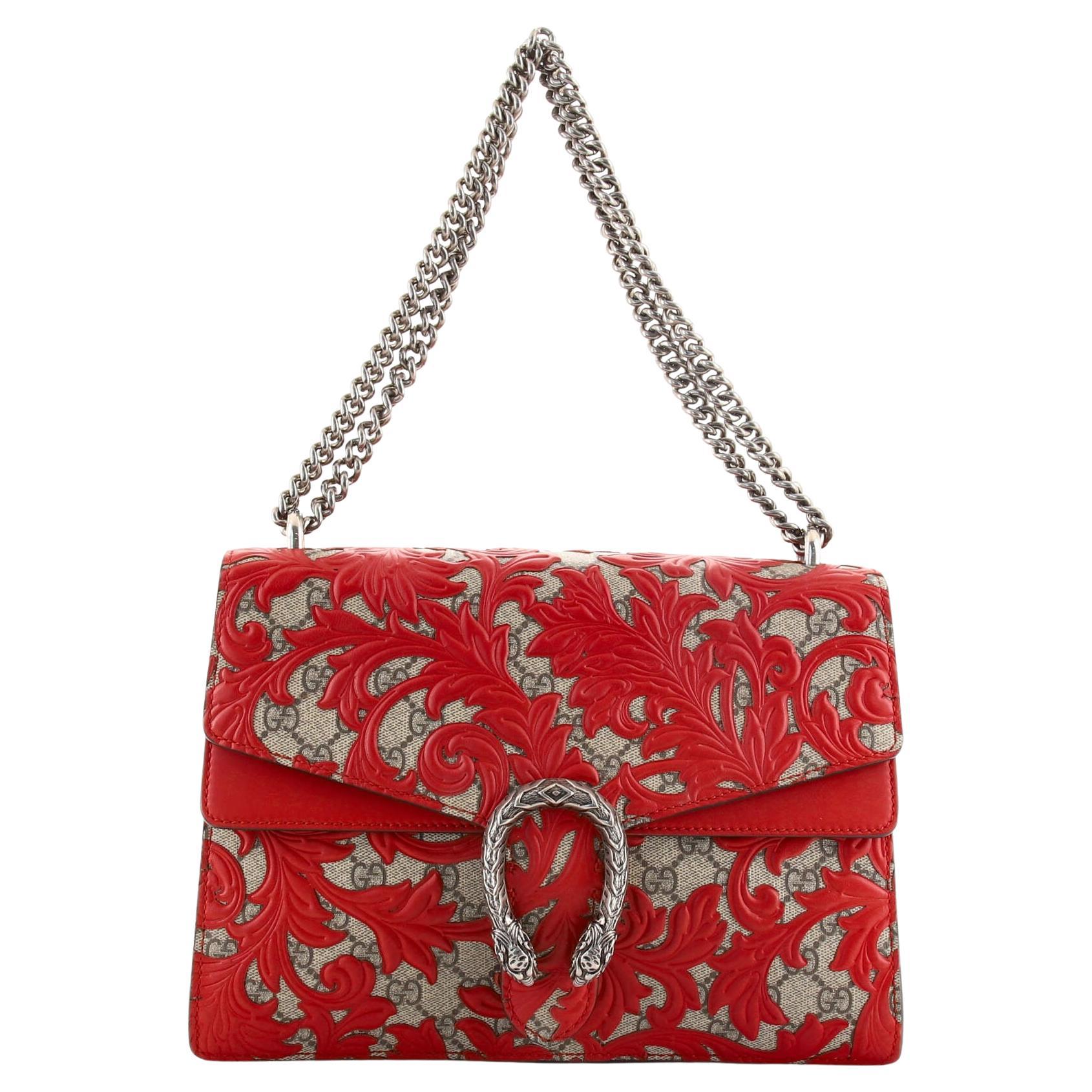 Gucci Model: Dionysus Bag Arabesque GG Coated Canvas Medium at 1stDibs
