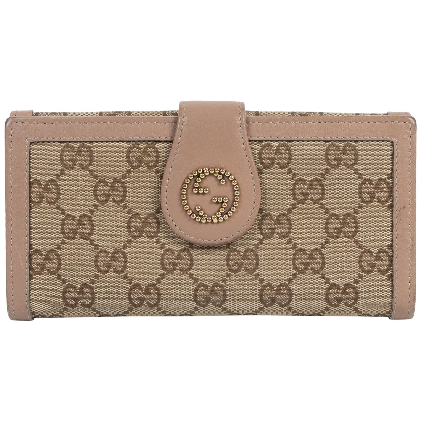 Gucci Monogram Canvas Dusty Pink Wallet at 1stDibs | new gucci wallet