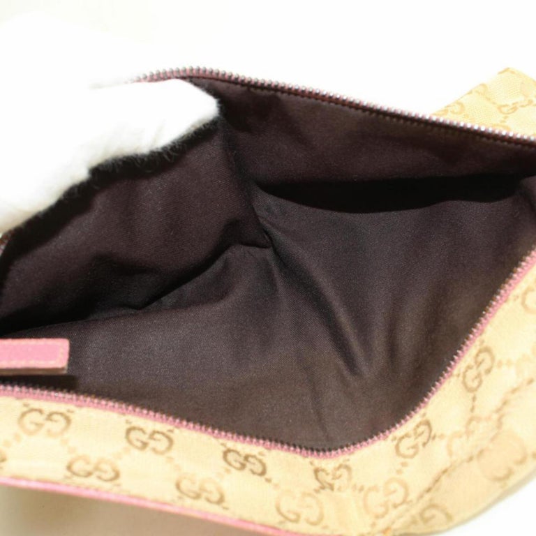 Gucci Monogram Gg Fanny Pack Waist Pouch 868096 Pink Canvas Cross Body ...