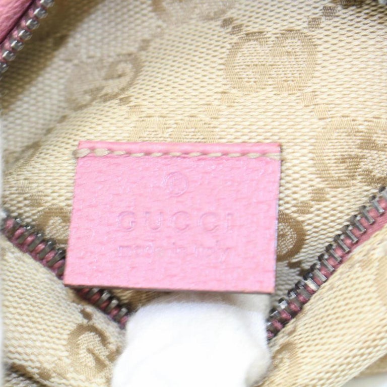 Gucci Monogram Gg Fanny Pack Waist Pouch 868096 Pink Canvas Cross Body ...