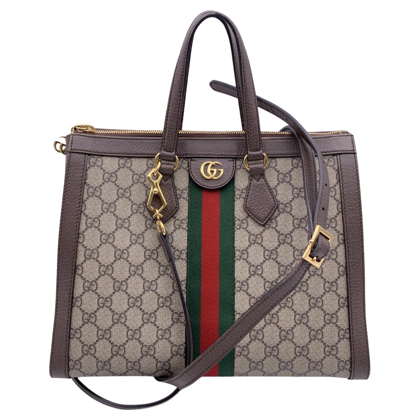 Gucci Monogram GG Supreme Canvas Medium Ophidia Tote Bag For Sale at ...