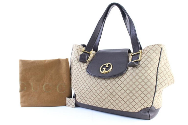 Gucci Monogram La Storia 22gr0222 Brown Canvas X Leather Shoulder Bag ...