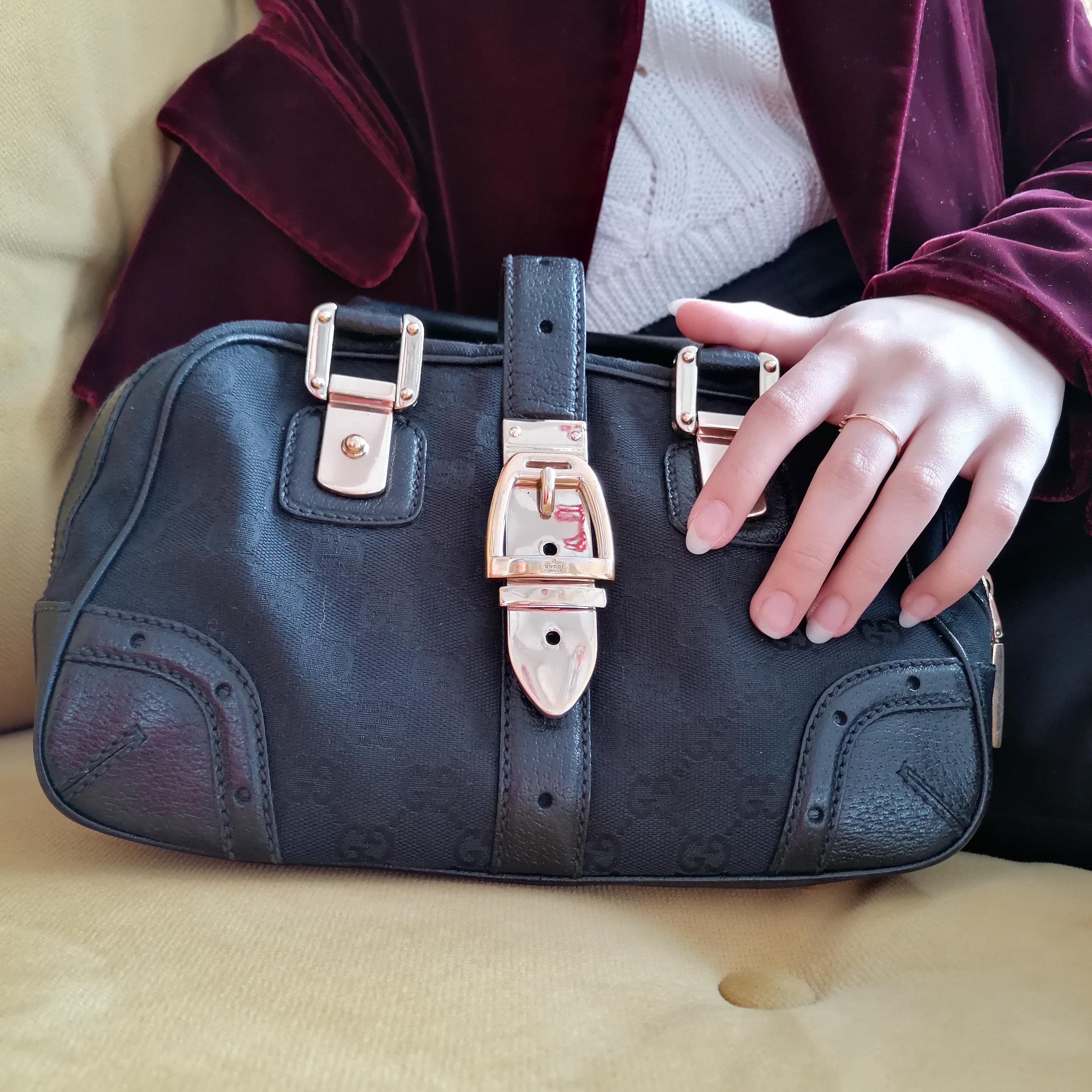Gucci Monogram Top Handle Bag For Sale at 1stDibs