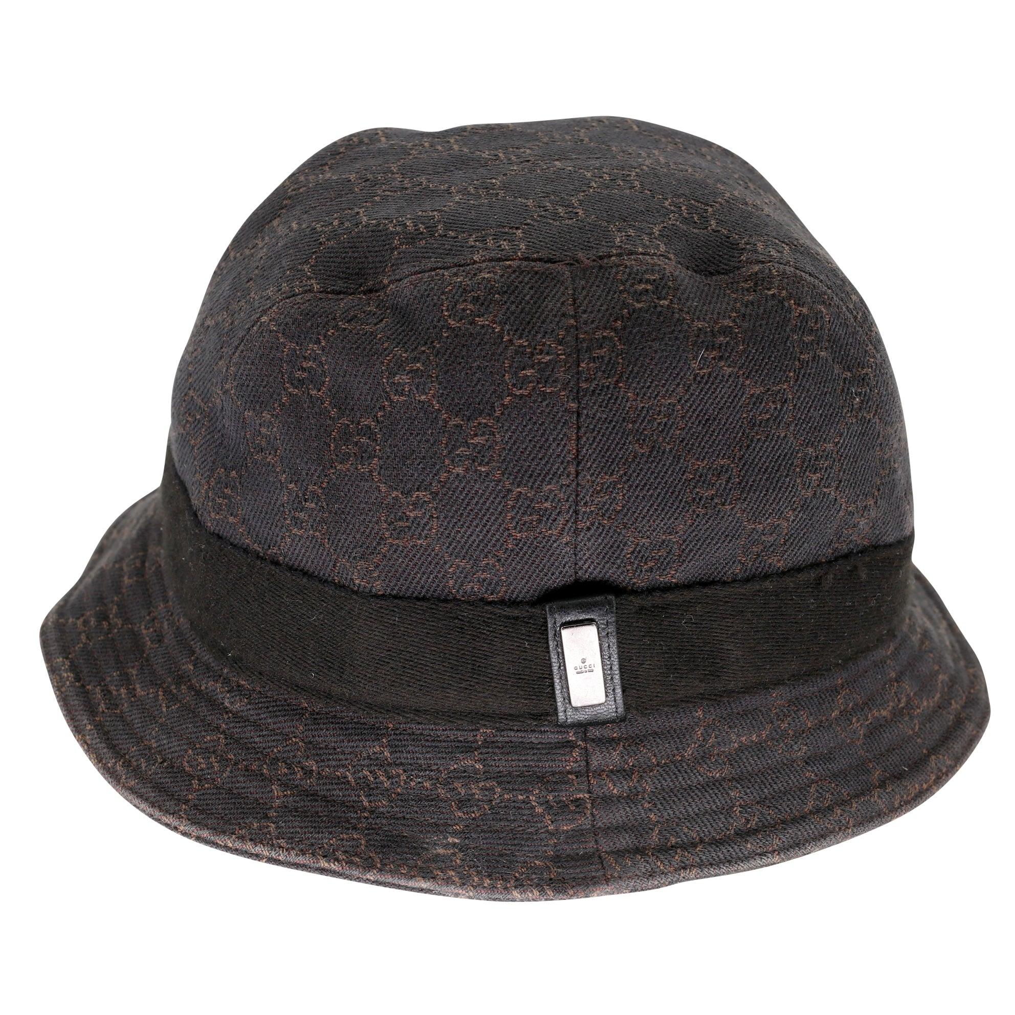 Gucci Monogram Unisex sz M Bucket Hat GG-S1009P-0004 For Sale at ...