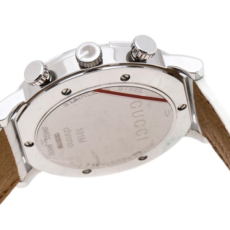 Gucci Mother of Pearl Stainless Steel G-Chrono 101M Women's Wristwatch 44 mm at 1stDibs