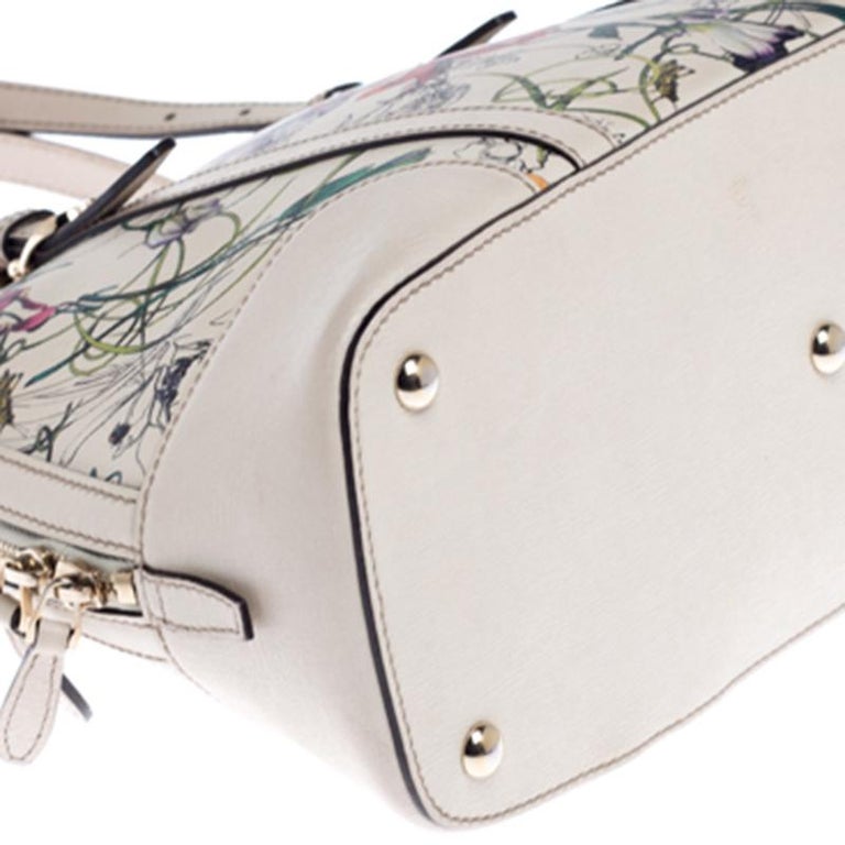 Gucci Multicolor Floral Print Leather Nice Satchel at 1stDibs