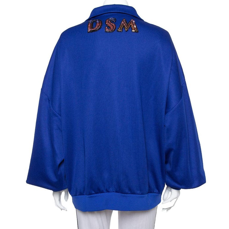 Gucci Multicolor Jersey Tiger Applique Detail Drop Shoulder Track ...