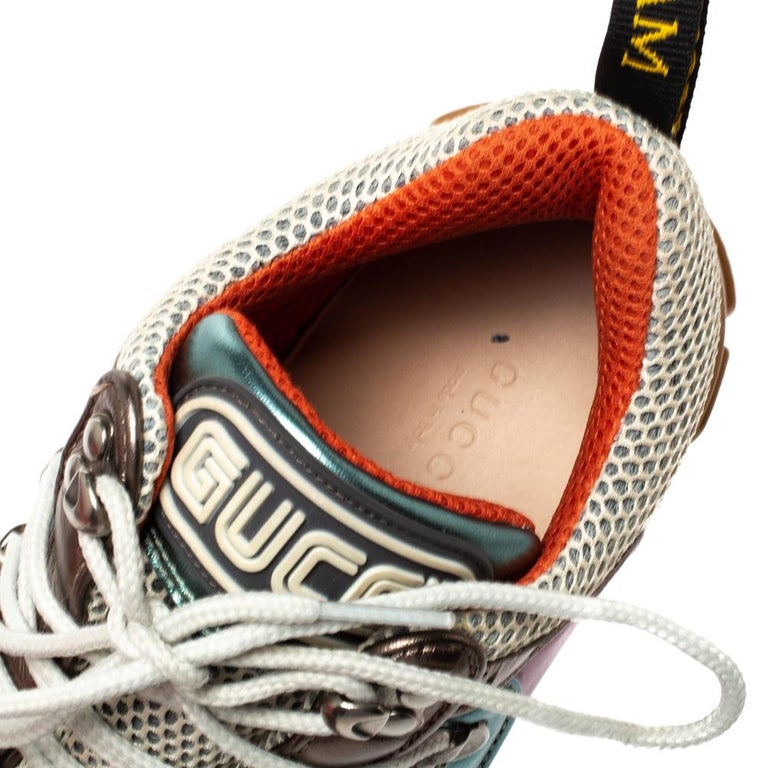 Gucci Multicolor Leather and Mesh Flashtrek Low-Top Sneakers Size 36 at ...