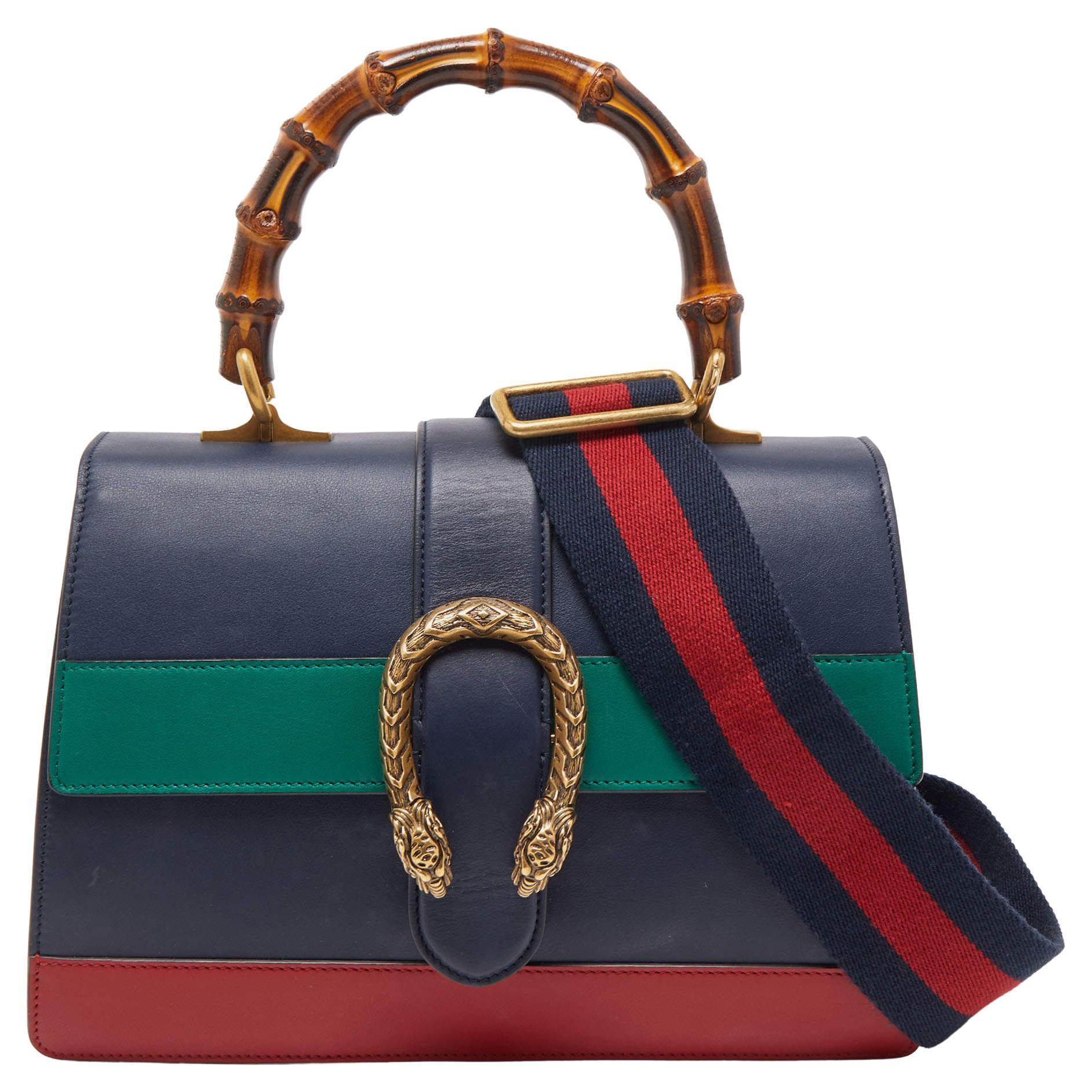 Gucci Multicolor Leather Dionysus Medium Bamboo Top Handle Bag For Sale ...
