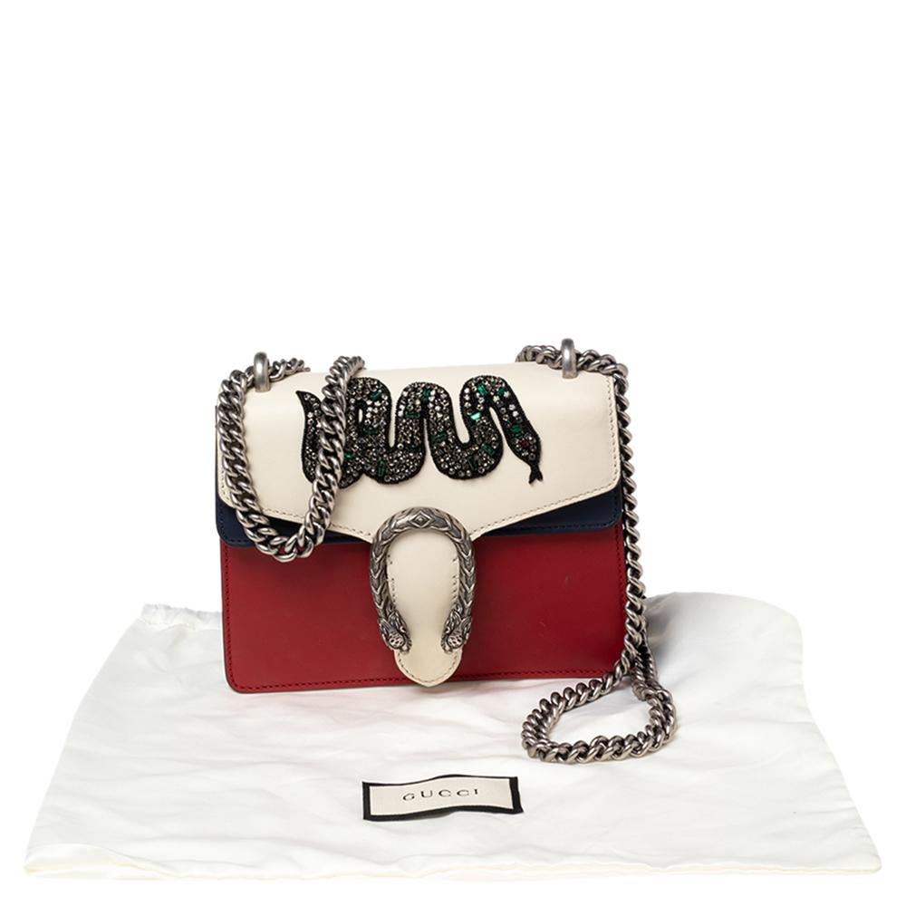 Gucci Multicolor Leather Mini Crystal Snake Embroidered Dionysus ...