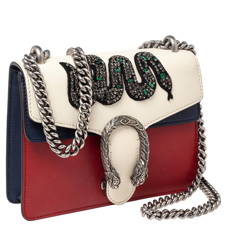 Gucci Multicolor Leather Mini Crystal Snake Embroidered Dionysus ...