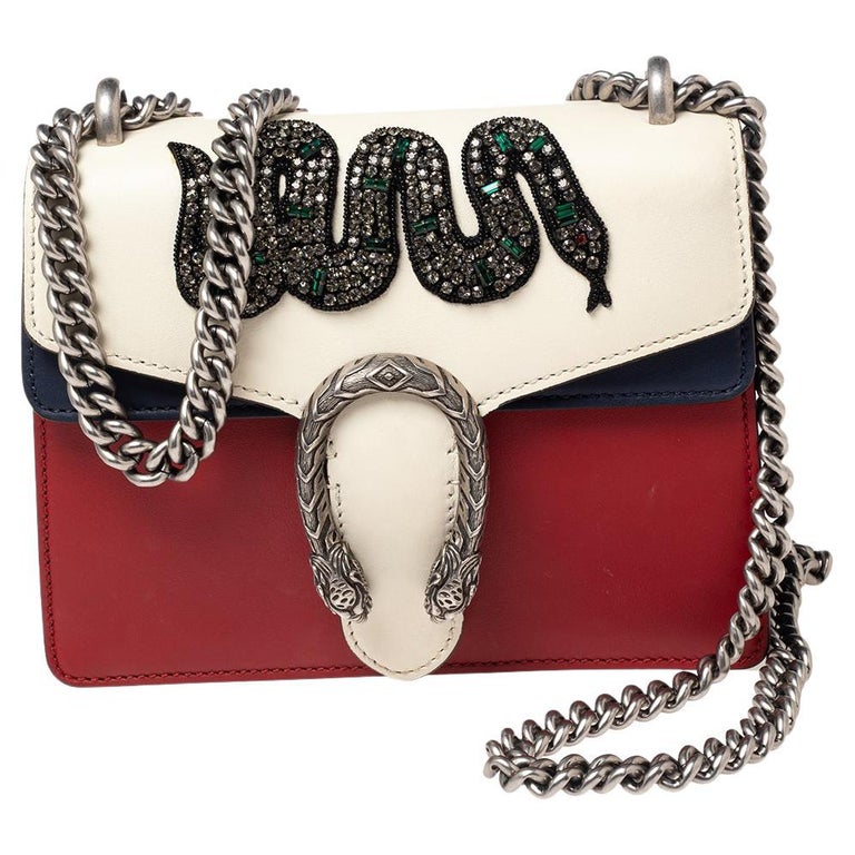 Gucci Multicolor Leather Mini Crystal Snake Embroidered Dionysus ...