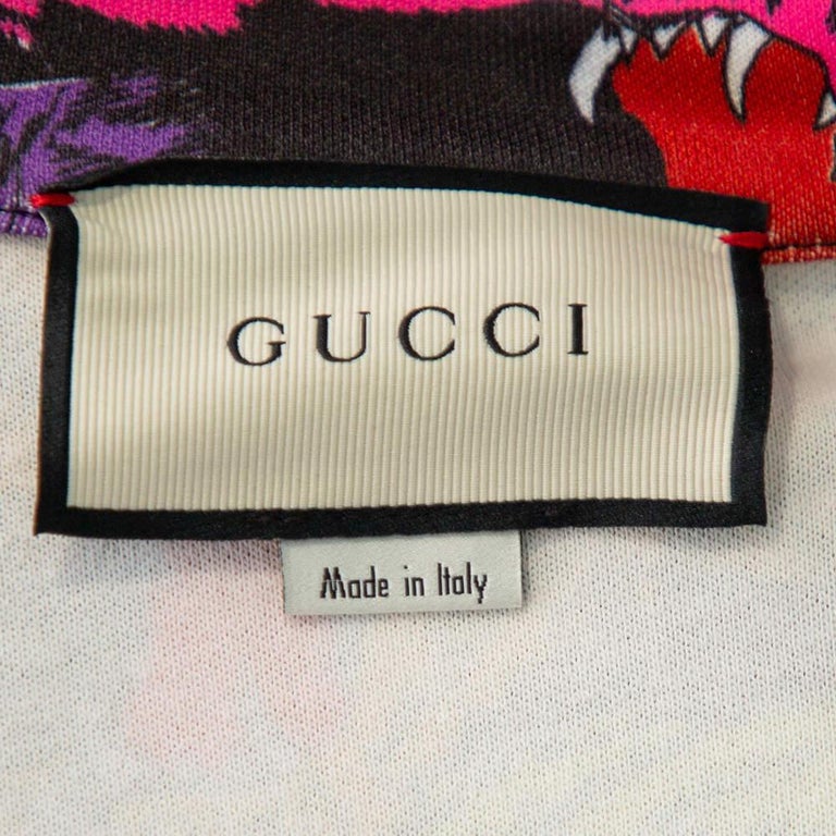Gucci Multicolor Panther Face Printed Jersey Technical Jacket XS For ...