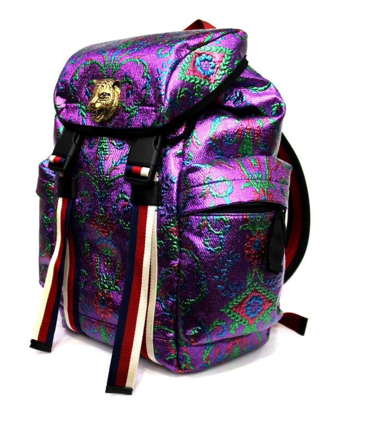 Gucci Multicolor waterproof brocade fabric Backpack at 1stDibs | gucci ...