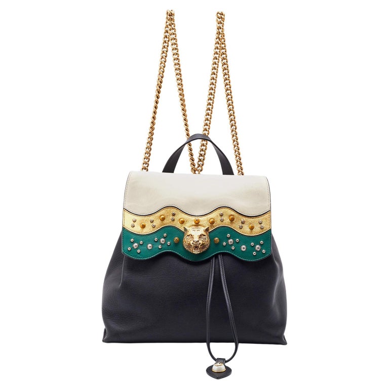 Gucci Multicolored Leather Medium Animalier Malin Studded Backpack For ...