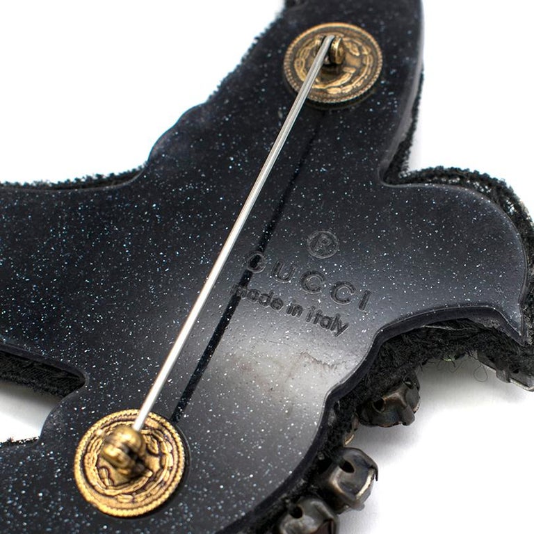 Gucci Multicolour Crystal Embellished Bird Brooch at 1stDibs | gucci brooch