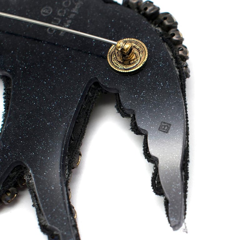 Gucci Multicolour Crystal Embellished Bird Brooch at 1stDibs | gucci brooch