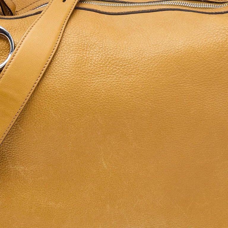 Gucci Mustard Leather Large Icon Bit Hobo For Sale at 1stDibs