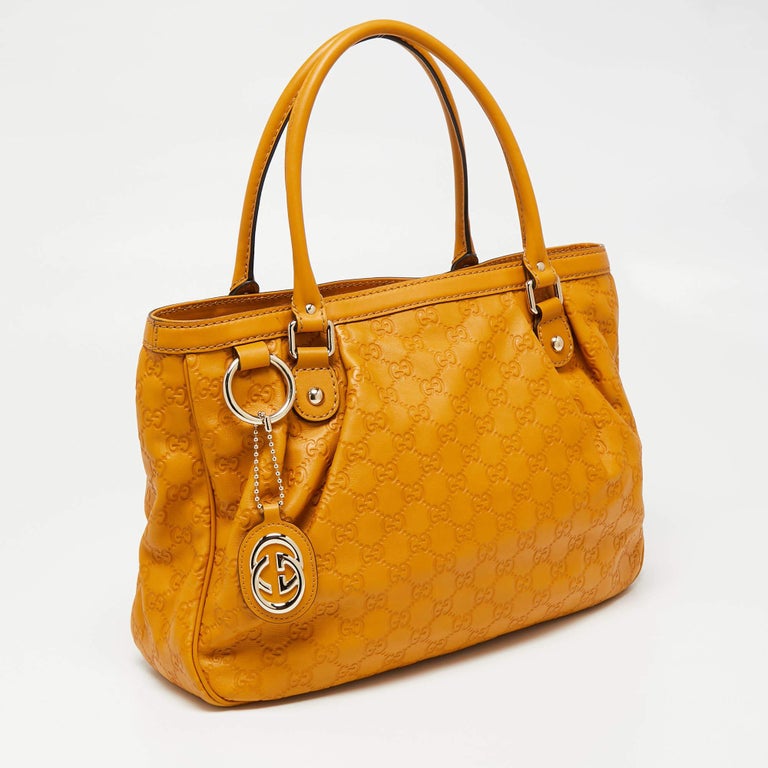 Gucci Mustard Yellow Guccissima Leather Sukey Tote For Sale at 1stDibs