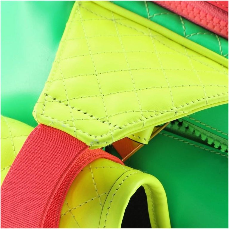 Gucci Neon Front Pocket Waist Bag Quilted Leather Large at 1stDibs