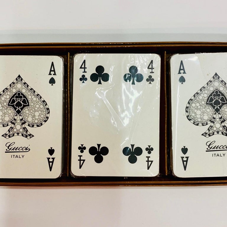 GUCCI Never used authentic vintage playing cards For Sale at 1stDibs