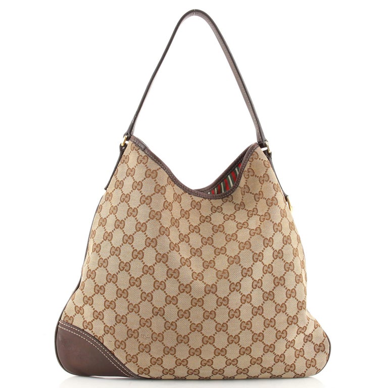 Gucci New Britt Hobo GG Canvas Medium For Sale at 1stDibs