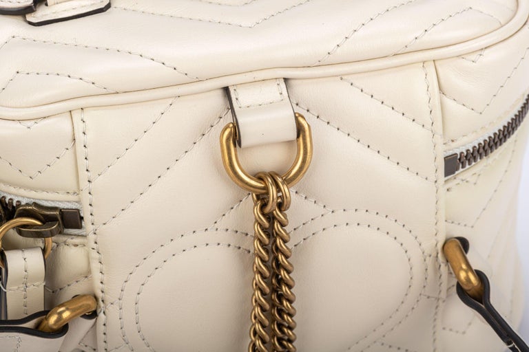 Gucci New Mini Cream Marmont Backpack For Sale at 1stDibs