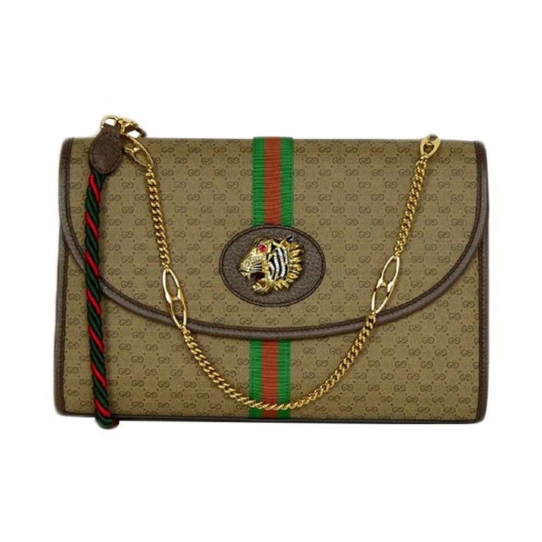 Gucci Monogram Web Medium Rajah Shoulder/Crossbody Bag For Sale at ...