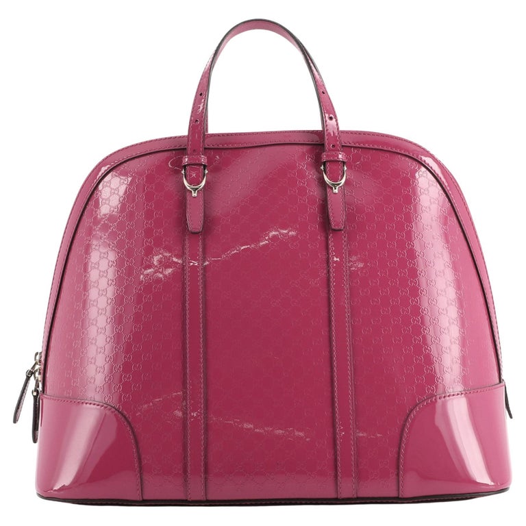 Gucci Nice Top Handle Bag Microguccissima Patent Large at 1stDibs