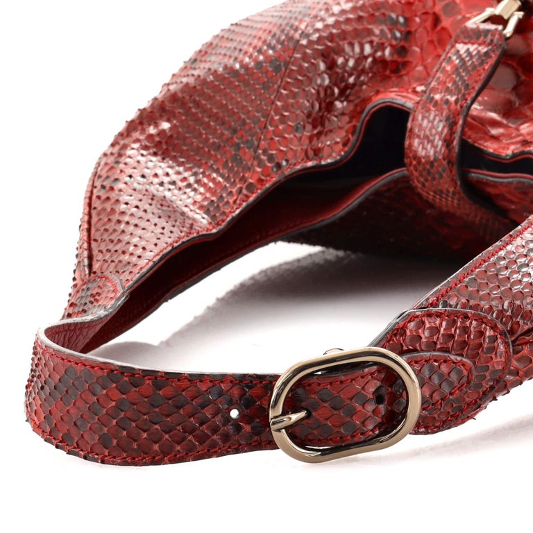 Gucci Nouveau Fringe Jackie Hobo Python at 1stDibs
