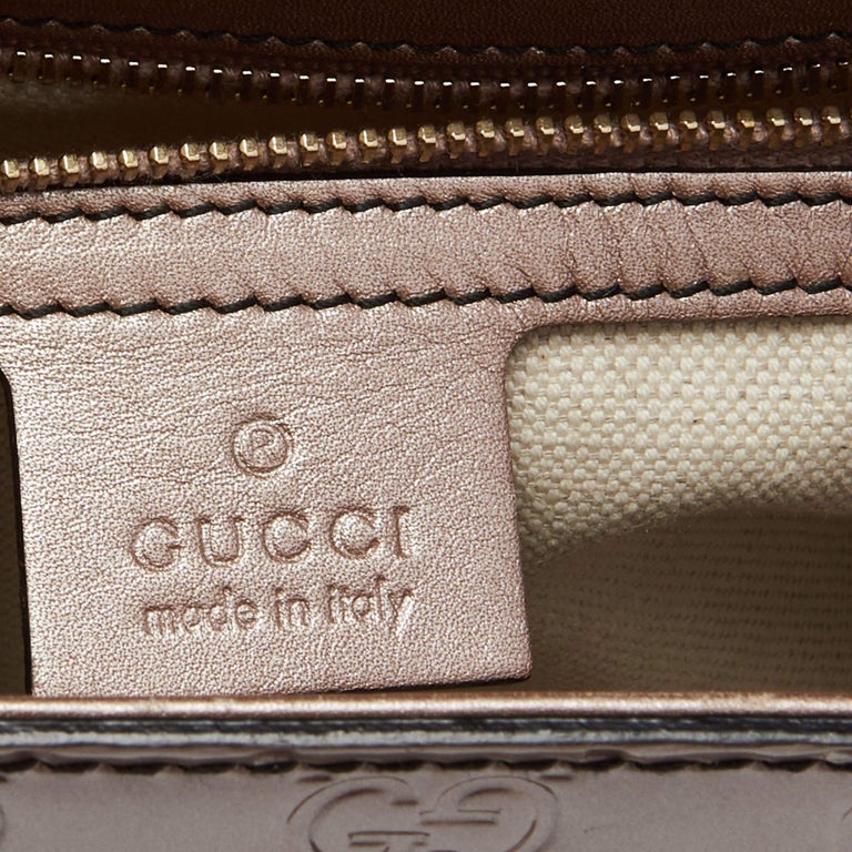 Gucci Old Rose Guccissima Patent Leather Large Emily Chain Shoulder Bag ...